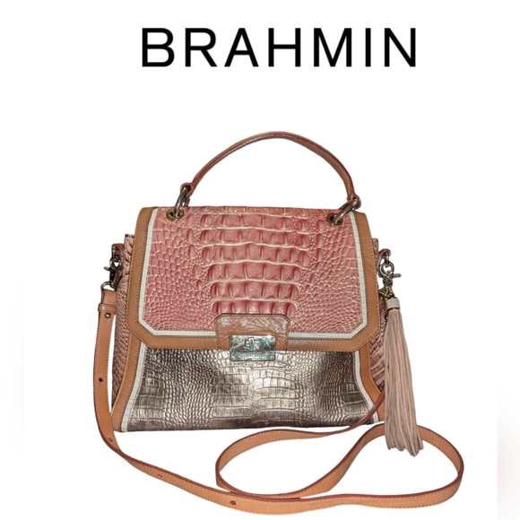 Brahmin | Bags | Authentic Brahmin Brinley Sandshell Varadero Tri Color ...